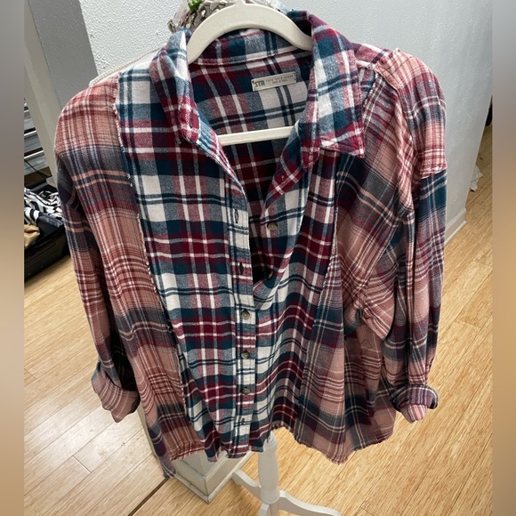 Urban Outfitters | Tops | Patchwork Distressed Flannel Shirt | Poshmark